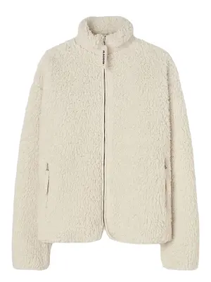 JIL SANDER Faux-shearling Zipped Cardigan - Neutrals