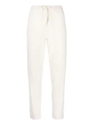 Cashmere In Love Fine-knit Track Pants - White