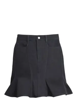 Marc Jacobs Fluted Denim Miniskirt - Black