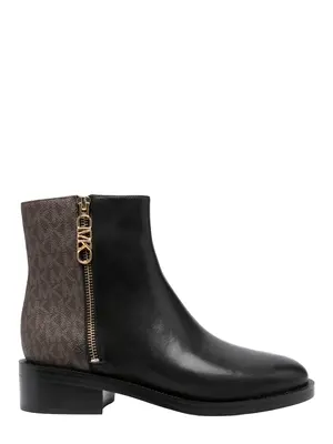 Michael Kors Regan Monogram-print Boots - Black
