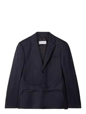 Off-White Shibori Jacquard Belted Blazer - Black