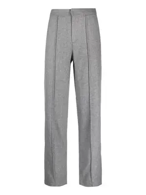 Rag & Bone High-waisted Straight-leg Trousers - Grey