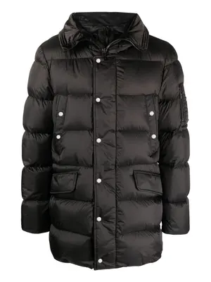 MOORER Padded Coat With Press-Stud Fastening