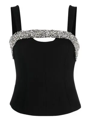 Simkhai Crystal-embellished Corset Top - Black