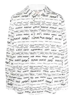 Marni Mega- Cotton Hooded Shirt - White