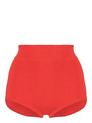 Cashmere In Love Gali Fine-knit Shorts - Red