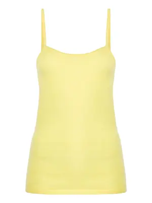 Cashmere In Love Amaya Fine-knit Tank Top - Yellow