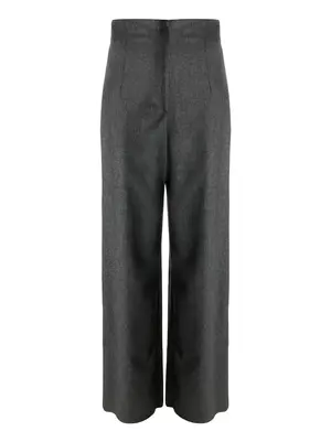 Emporio Armani Straight-leg High-waist Trousers - Grey