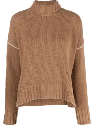 Woolrich Contrasting-stitch Knitted Jumper - Neutrals
