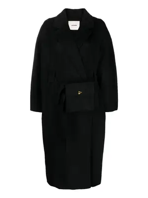 AERON Hutton Belted Coat - Black
