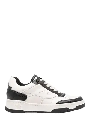 Ash Blake Lace-up Leather Sneakers - Black