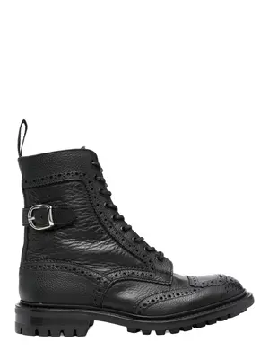 TRICKER'S Lace-up Ankle Boots - Black