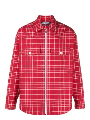 Jacquemus Le Blouson Montagne Shirt Jacket - Red
