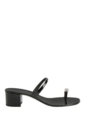 GIUSEPPE ZANOTTI Ring 40mm Crystal-embellished Mules - Black