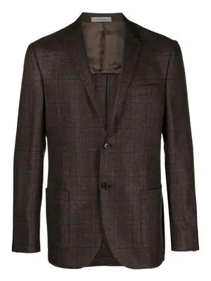 Corneliani Check-pattern Cashmere Blazer - Brown