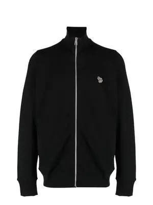 Paul Smith Zebra-patch Zip-fastening Sweatshirt - Black