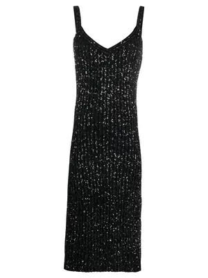 Missoni Sequin-embellished Ribbed Knit Dress - Black