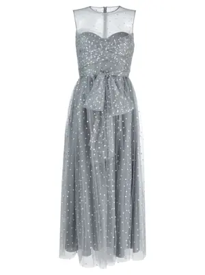 Red Valentino Glitter-detail Midi Dress - Grey