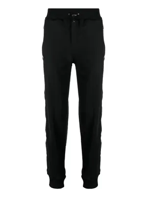 Philipp Plein Engraved-buttons Drawstring Track Pants - Black