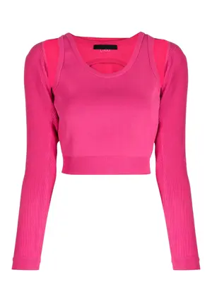 JUUN.J Juun.J Cut-Out Layered Cropped Top