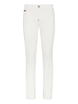 Philipp Plein Logo Patch Skinny Jeans - White