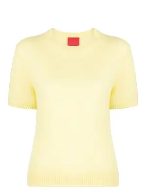 Cashmere In Love Sidley Fine-knit Top - Yellow