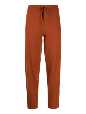 Cashmere In Love Sarah Fine-knit Track Pants - Brown