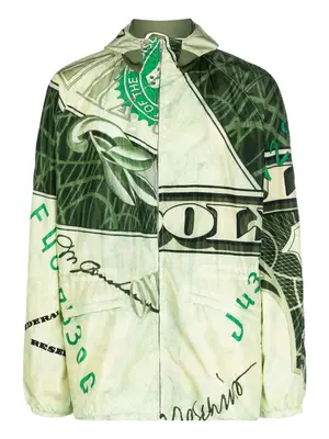 Moschino Printed Lightweight Jacket - Green