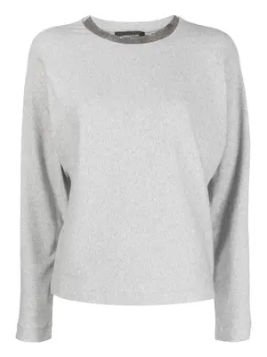 Fabiana Filippi Beaded Crew-neck Jumper - Grey