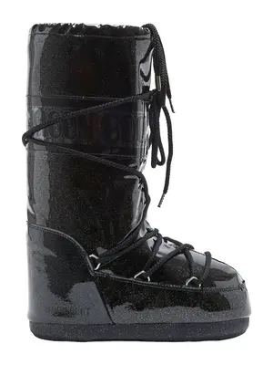 Moon Boot Icon Glitter Snow Boots - Black