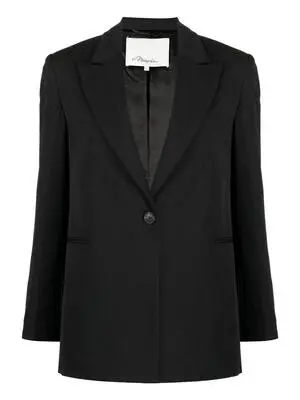 3.1 Phillip Lim Peak-lapel Single-breasted Blazer - Black