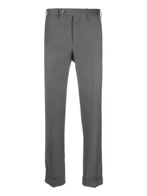 PT TORINO Mid-rise Tailored Trousers - Grey