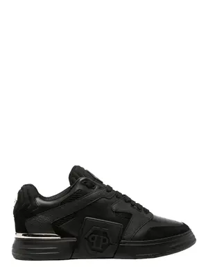 Philipp Plein Phantom Street Leather Sneakers - Black
