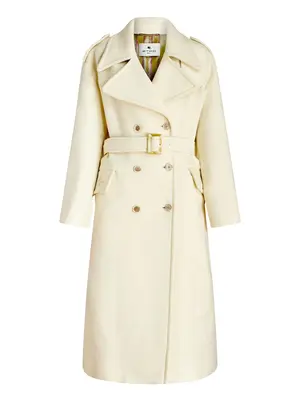 Etro Belted-waist Double-breasted Coat - Neutrals