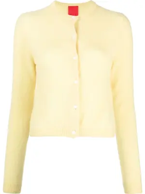 Cashmere In Love Faye Fine-knit Cardigan - Yellow