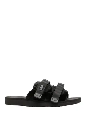Suicoke Moto Logo-patch Slides - Black