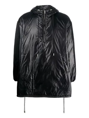 Saint Laurent Cassandre Logo Raincoat - Black
