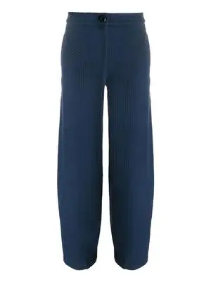 Emporio Armani Chevron-jacquard Trousers - Blue