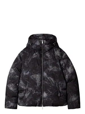 Off-White Logo-jacquard Puffer Jacket - Black