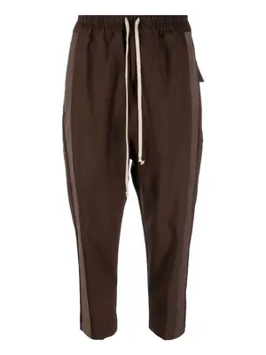 Rick Owens Side-stripe Cropped Trousers - Brown