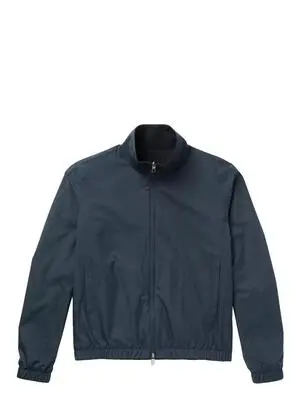 Loro Piana Reversible Windmate Storm System Shell And Cashmere Bomber Jacket - Blue