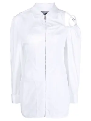Jacquemus Galliga Asymmetric Shirt Dress - White