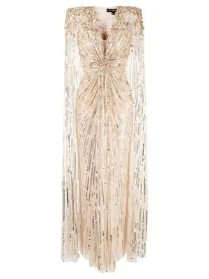 Jenny Packham Jenny Packham Lotus Lady Sequin-Embellished Gown Gold