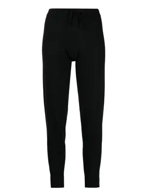 Cashmere In Love Jana Fine-knit Track Pants - Black