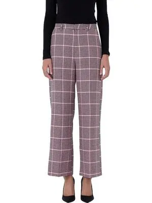Endless Rose Houndstooth High-waist Pants - Pink Multi