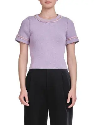 Endless Rose Endless Rose Chain Accent Knit Top Lilac