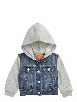 LEVI'S Indigo Hooded Trucker Jacket - Vintage Waters