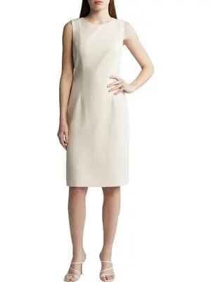 Kobi Halperin Meridian Twill Sheath Dress - Canvas