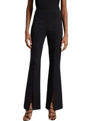 Alice + Olivia Emiko Split Cuff Flare Pants Black