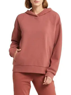 Zella Textured Knit Hoodie - Red Jelly